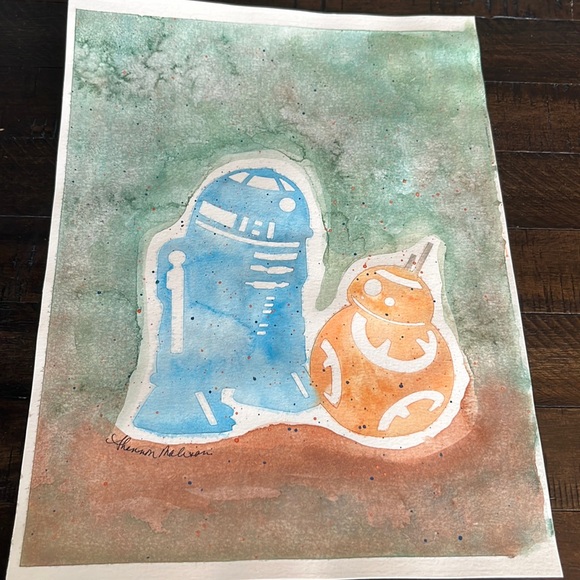Art | Star Wars R2d2 And Bb8 Watercolor | Poshmark